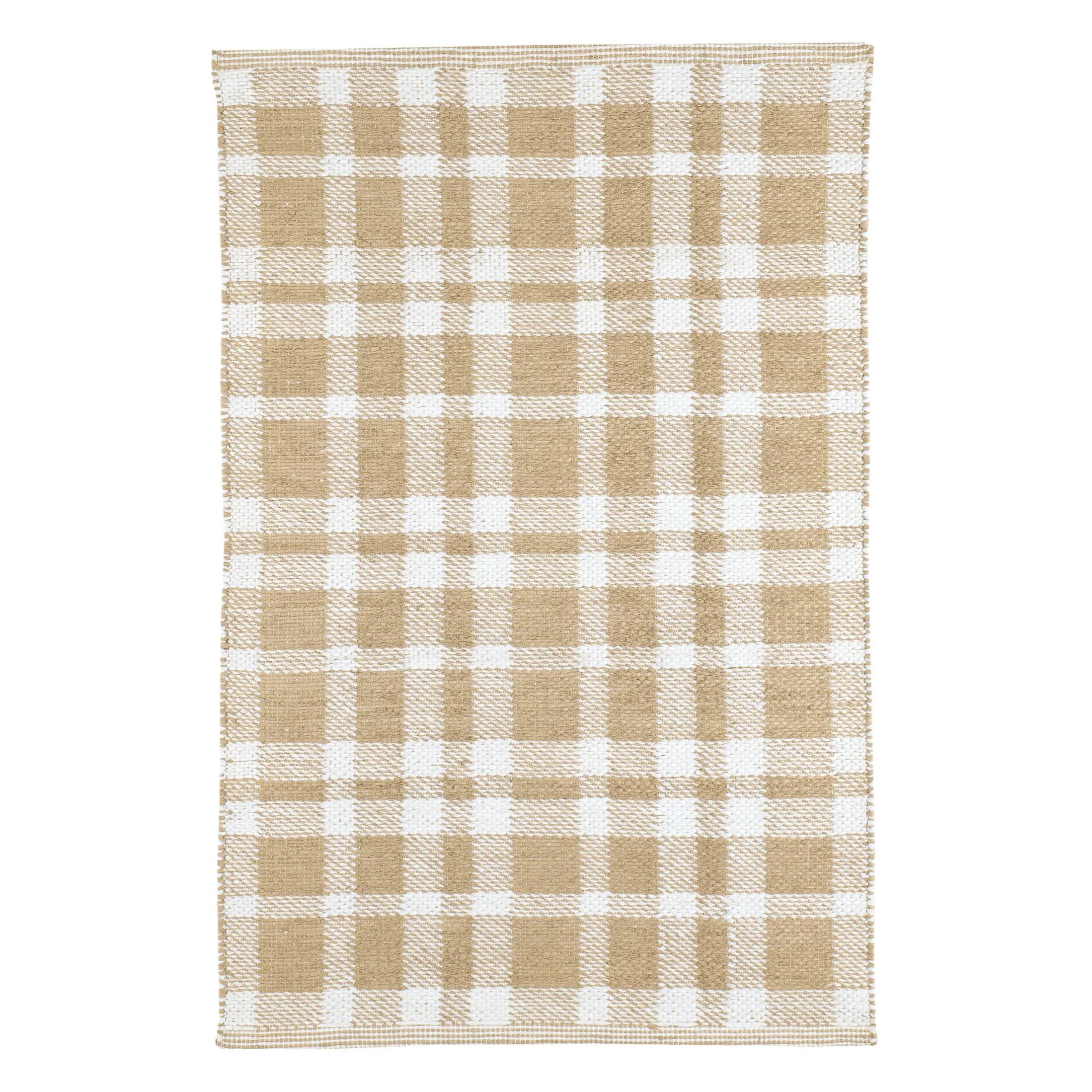 Dash and Albert Rugs Tattersall Khaki Handwoven Indoor/Outdoor Rug ...