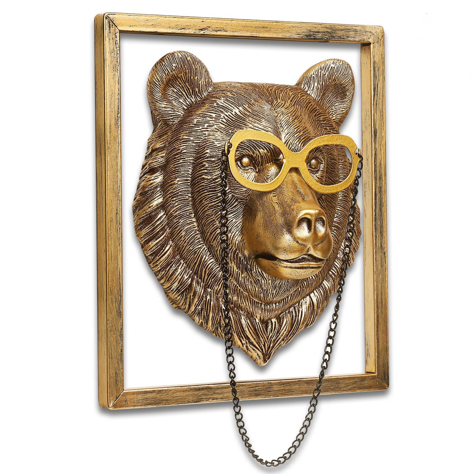 House of Hampton® Animal Heads Wall Decor Resin Animals Sculptures Head ...