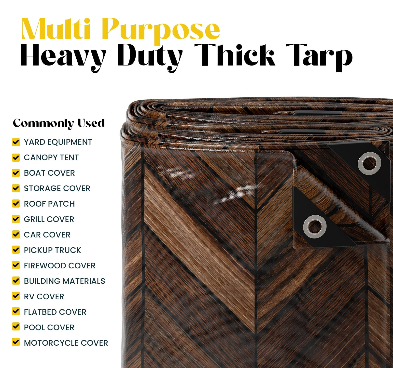 Core Tarps Extreme Heavy Duty 20 Mil Poly Tarp Cover, Waterproof, UV ...