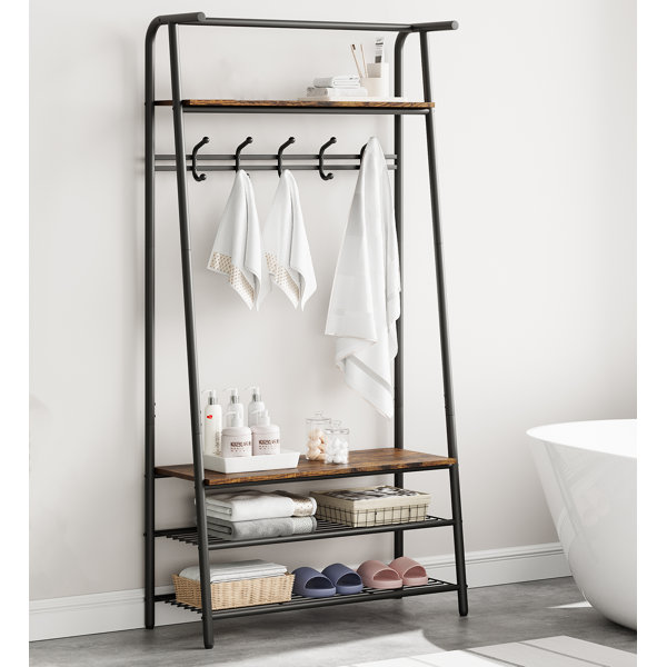 17 Stories Coat Rack Shoe Bench, 4-in-1 Hall Trees Entryway Bench With ...