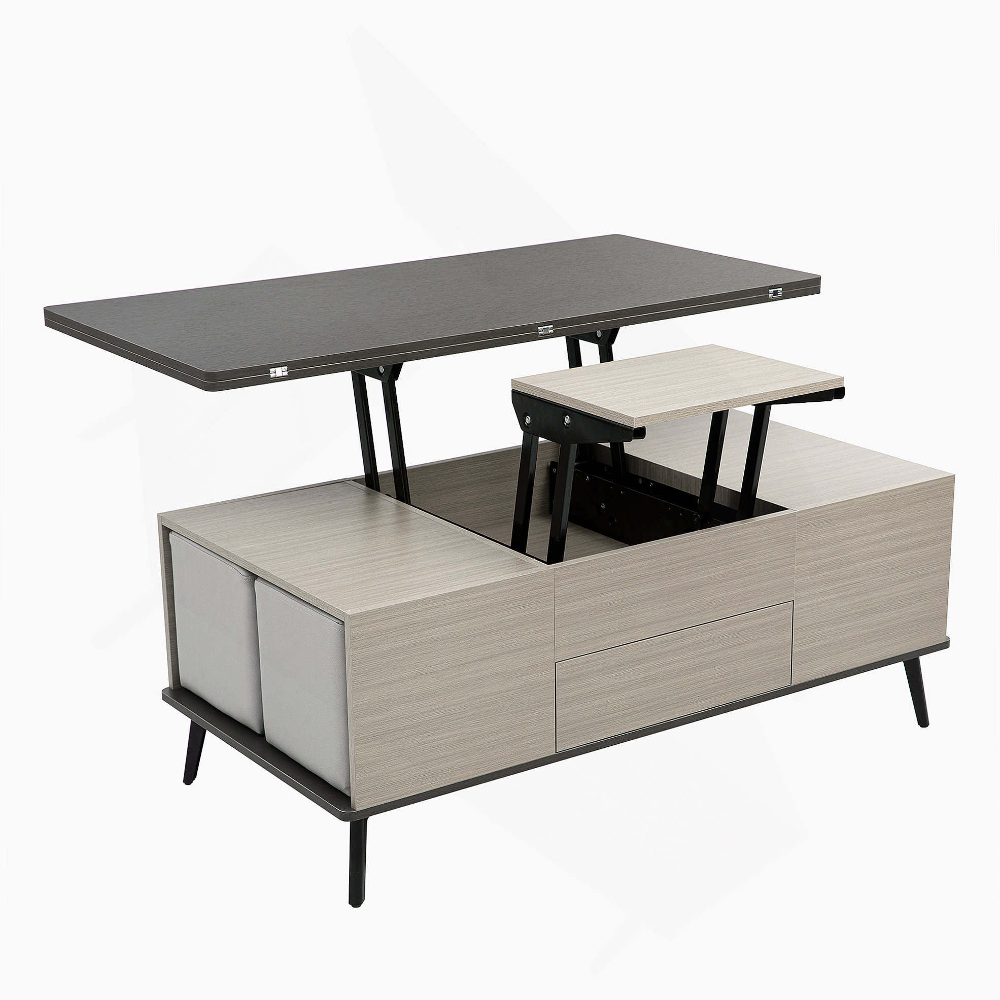 George Oliver Lift Top Coffee Table Set with Storage Convertible Dining ...