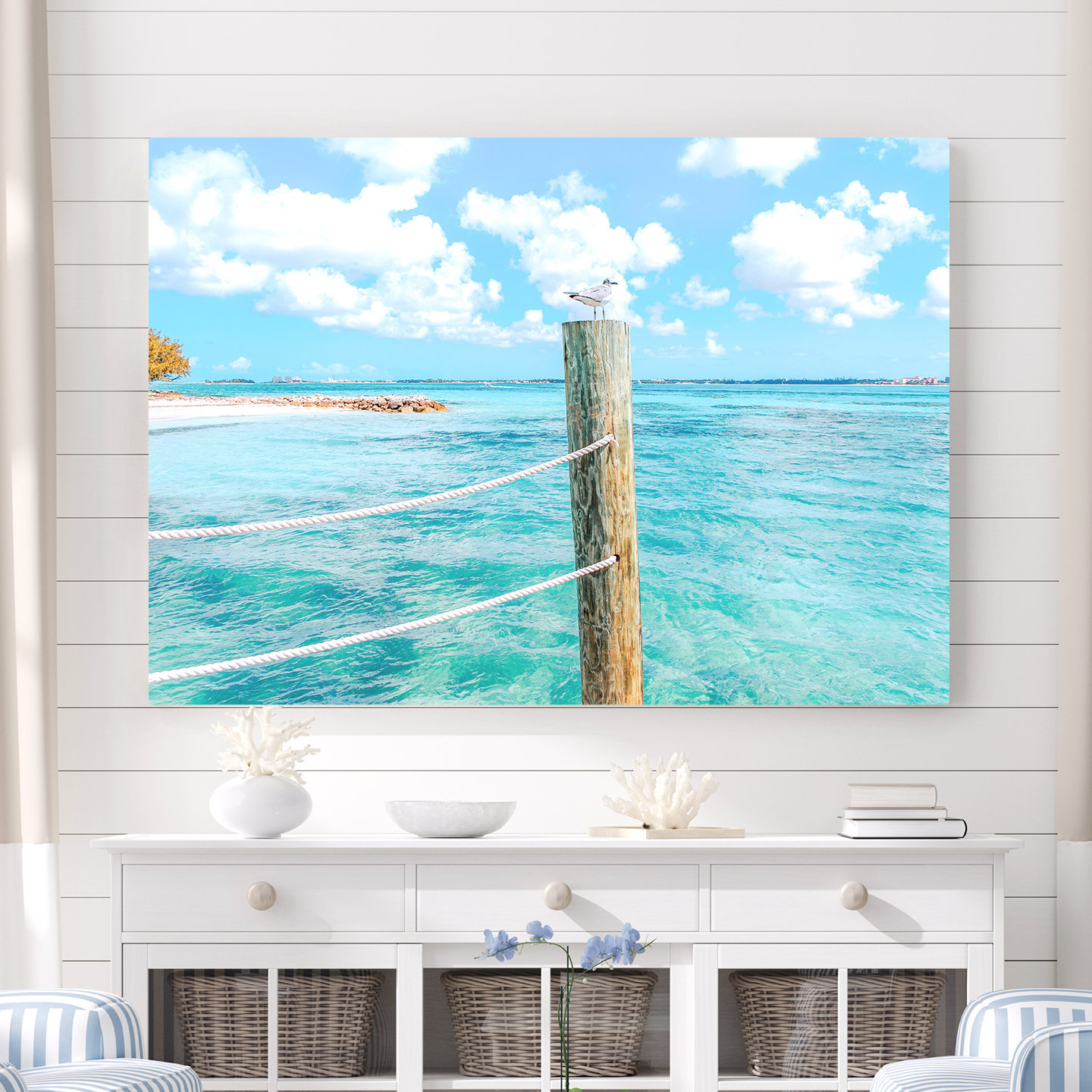 Highland Dunes Mccutchen Bird on a Post - Crystal Blue Caribbean View ...