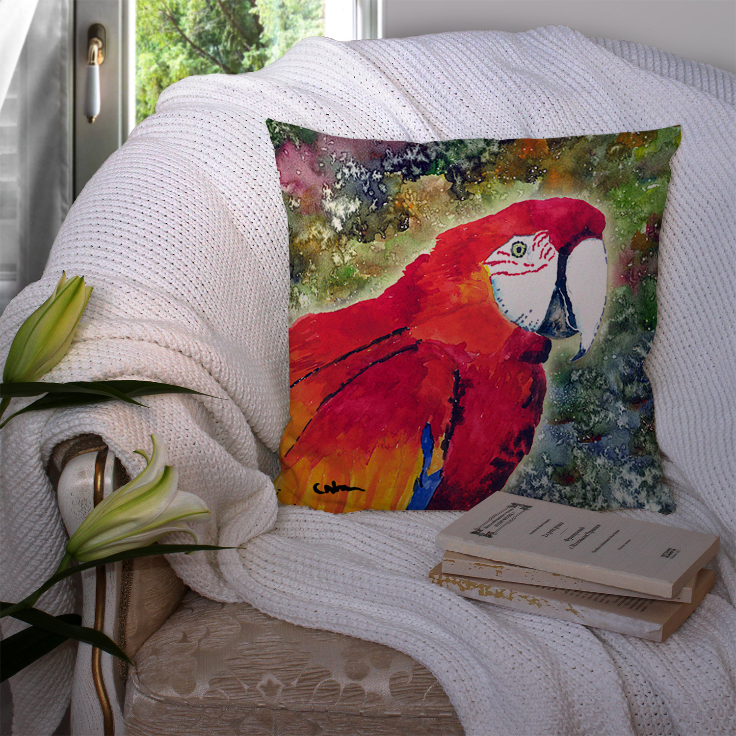 Caroline's Treasures Parrot Indoor/Outdoor Throw Pillow - Wayfair Canada
