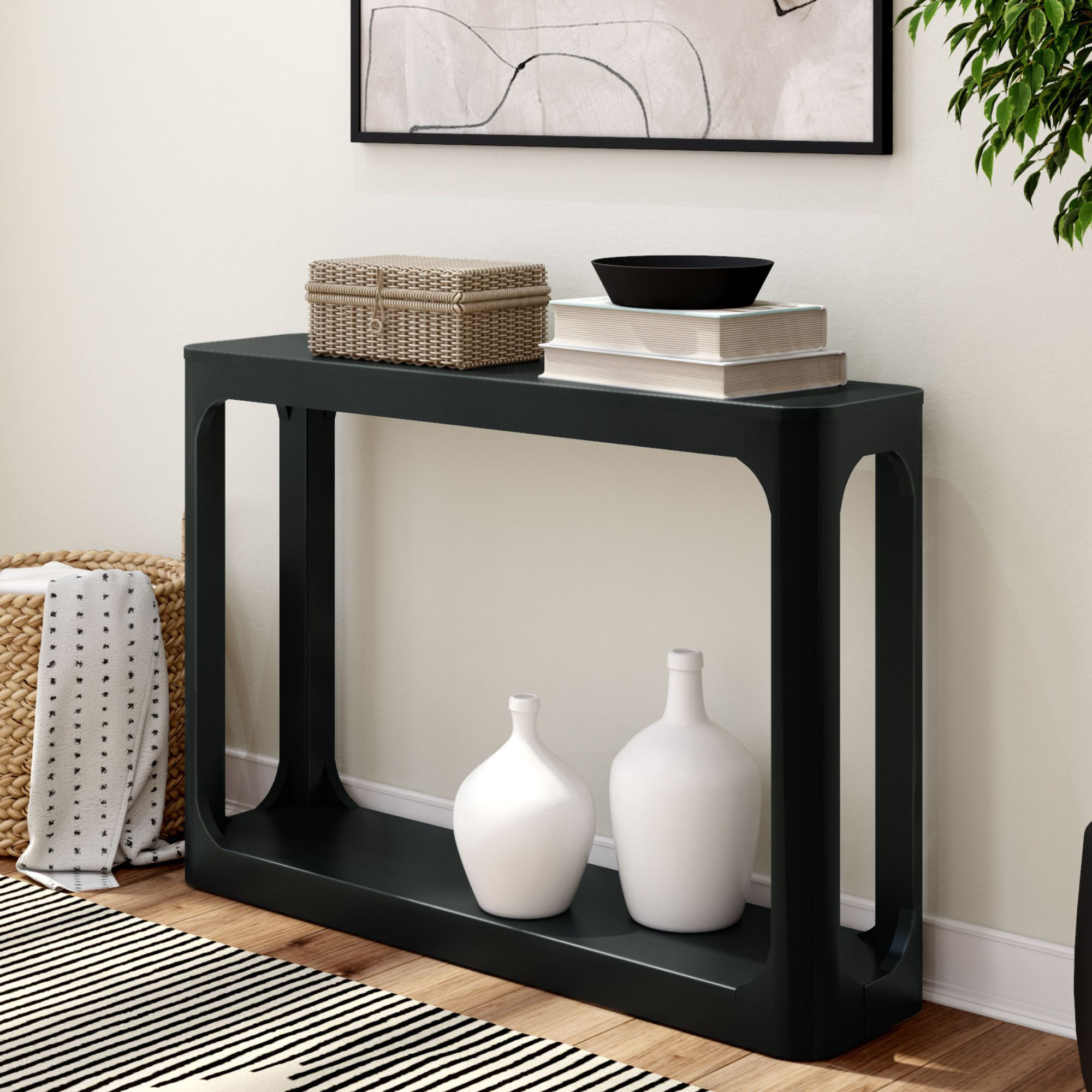 Wade Logan® Maly Solid Wood Console Table & Reviews | Wayfair