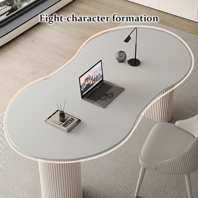COMDOY Modern minimalist rock plate countertop with carbon steel table ...