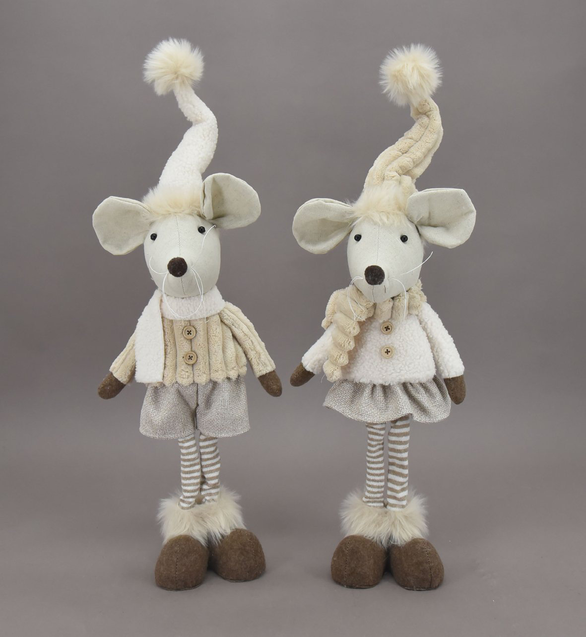 The Holiday Aisle® Set Of 2 Assorted Standing Mice Friends Figurine ...