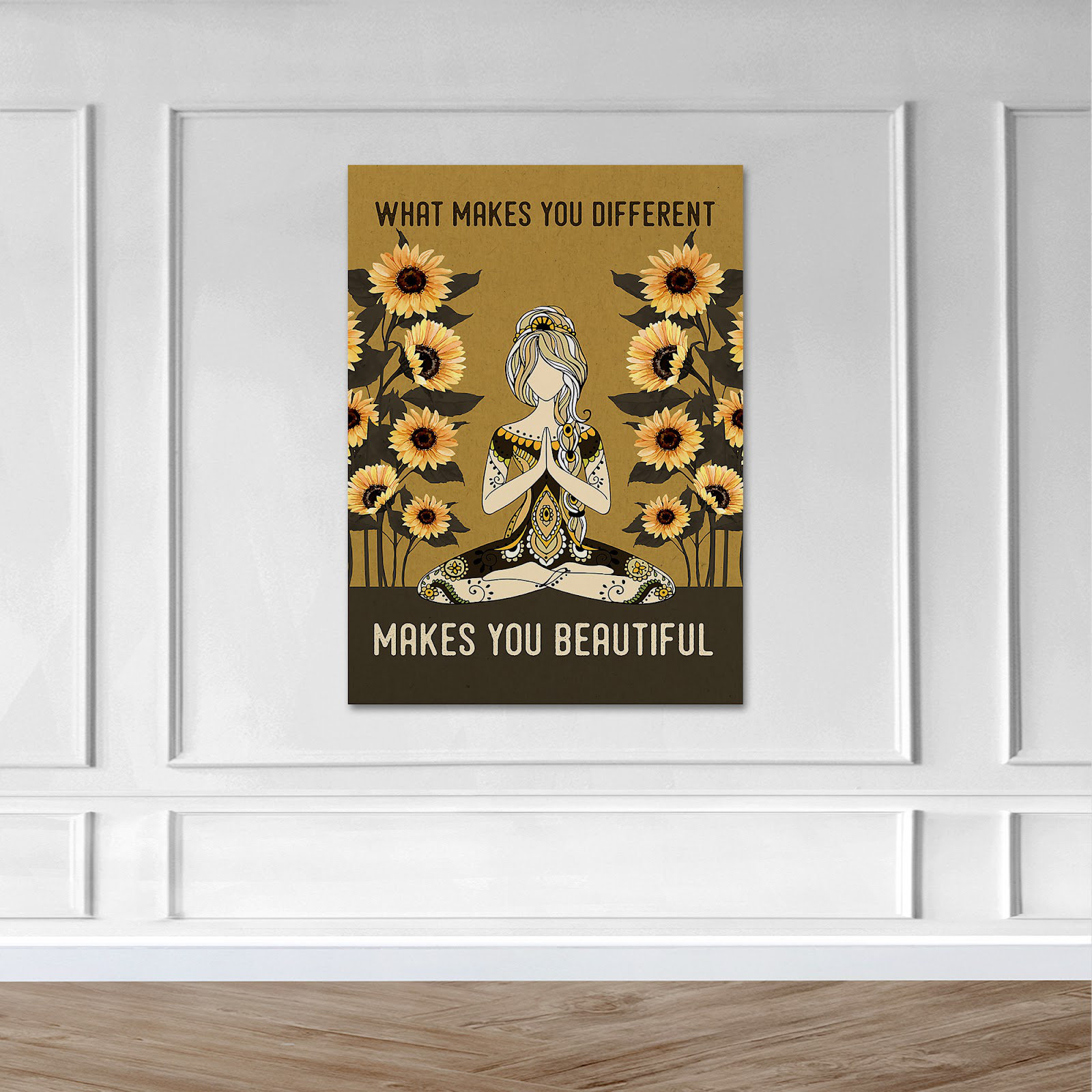 Trinx Meditating Girl With Sunflowers - What Makes You Different Makes ...