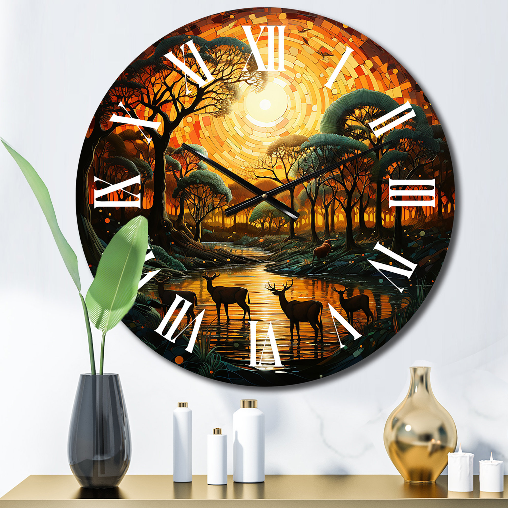 Design Art African Savannah Symphony VI - African Wall Clock - Wayfair ...