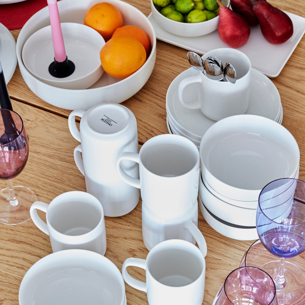 Oneida Entertain 365 24 Seven White Mugs & Reviews | Wayfair