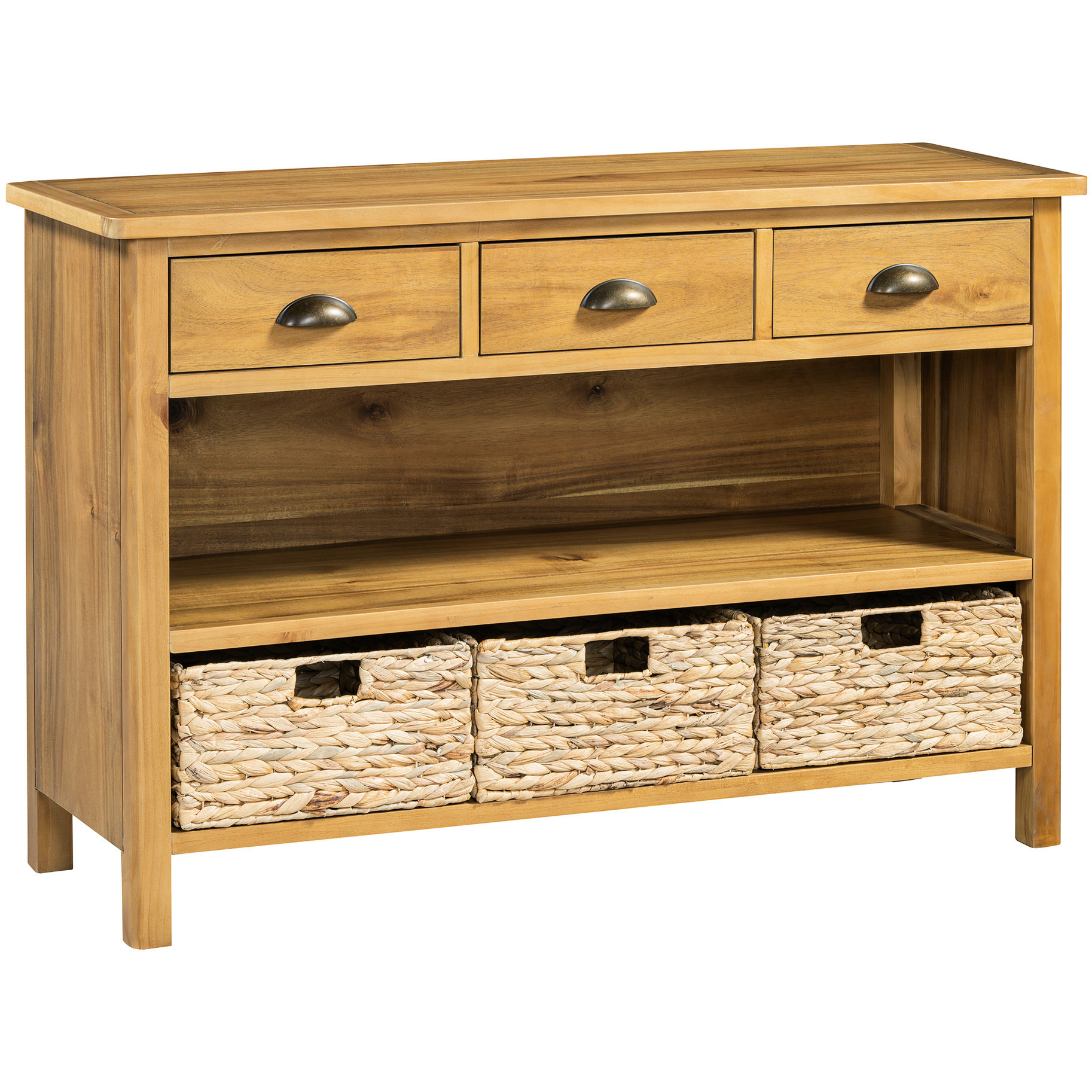 Dakota Fields And Pine Console Table - Spacious Interior For Living ...