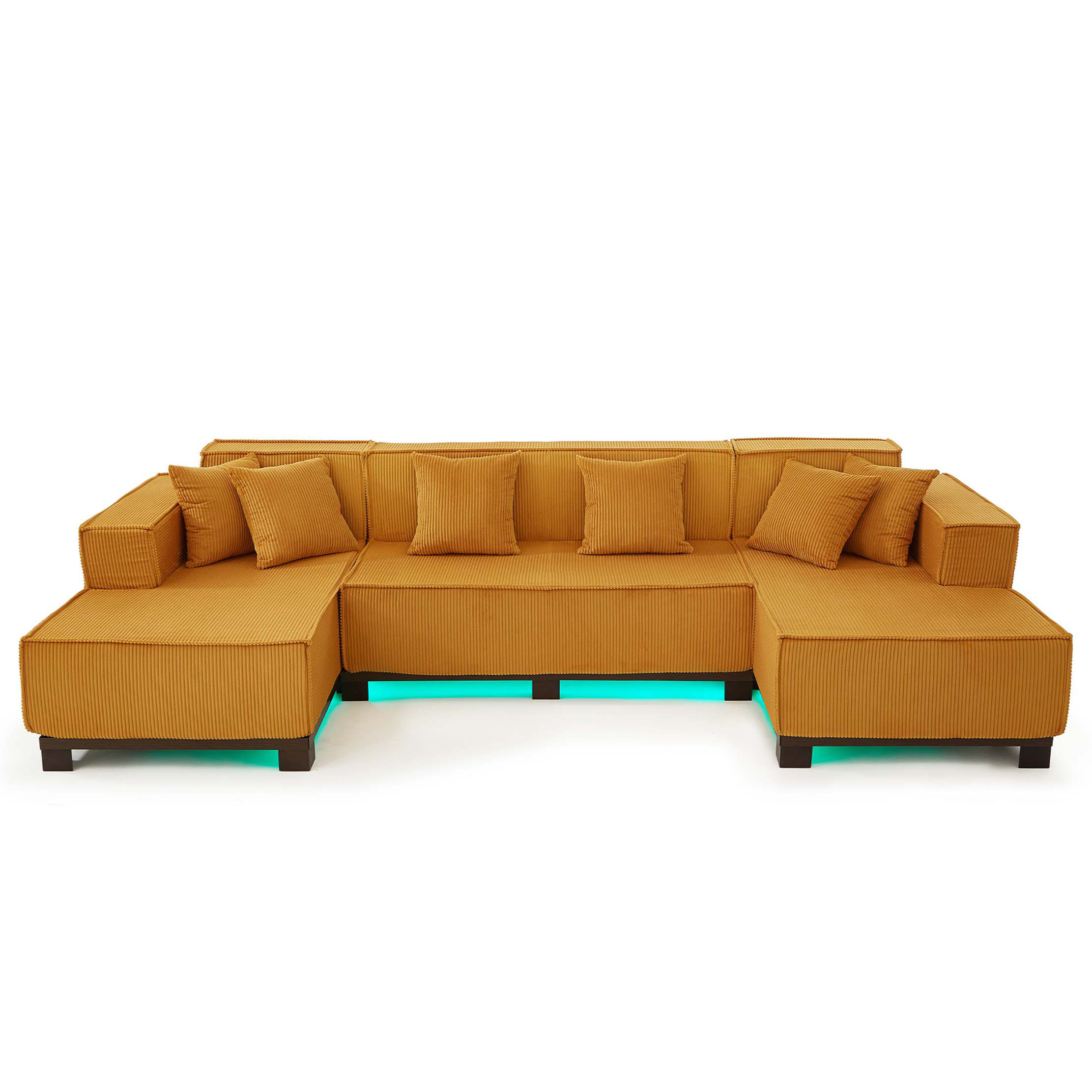 Ivy Bronx Modern U-Shaped Sectional Sofa 130" Sectional Sofa ...