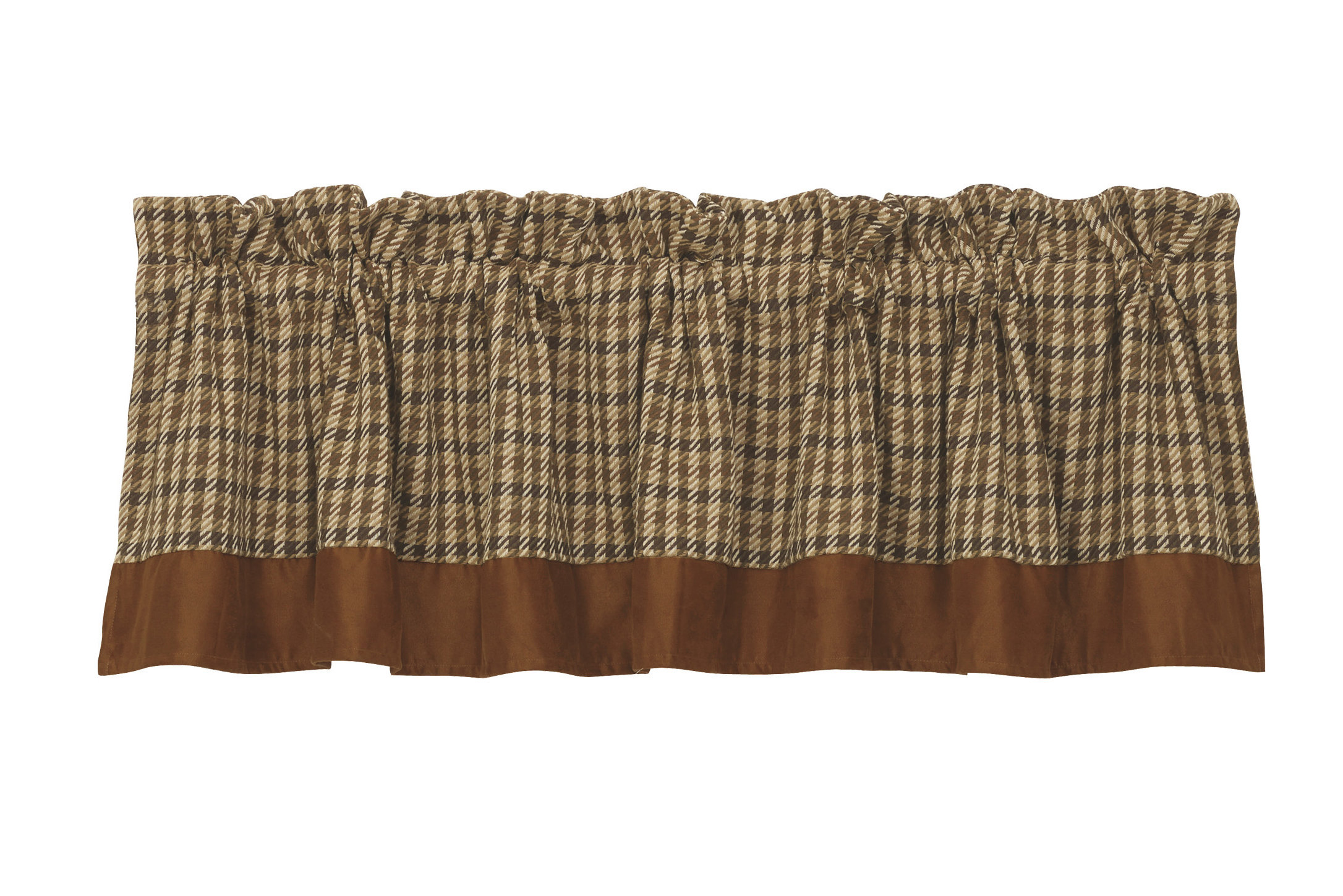 Paseo Road by HiEnd Accents Crestwood Houndstooth 84" Curtain Valance ...