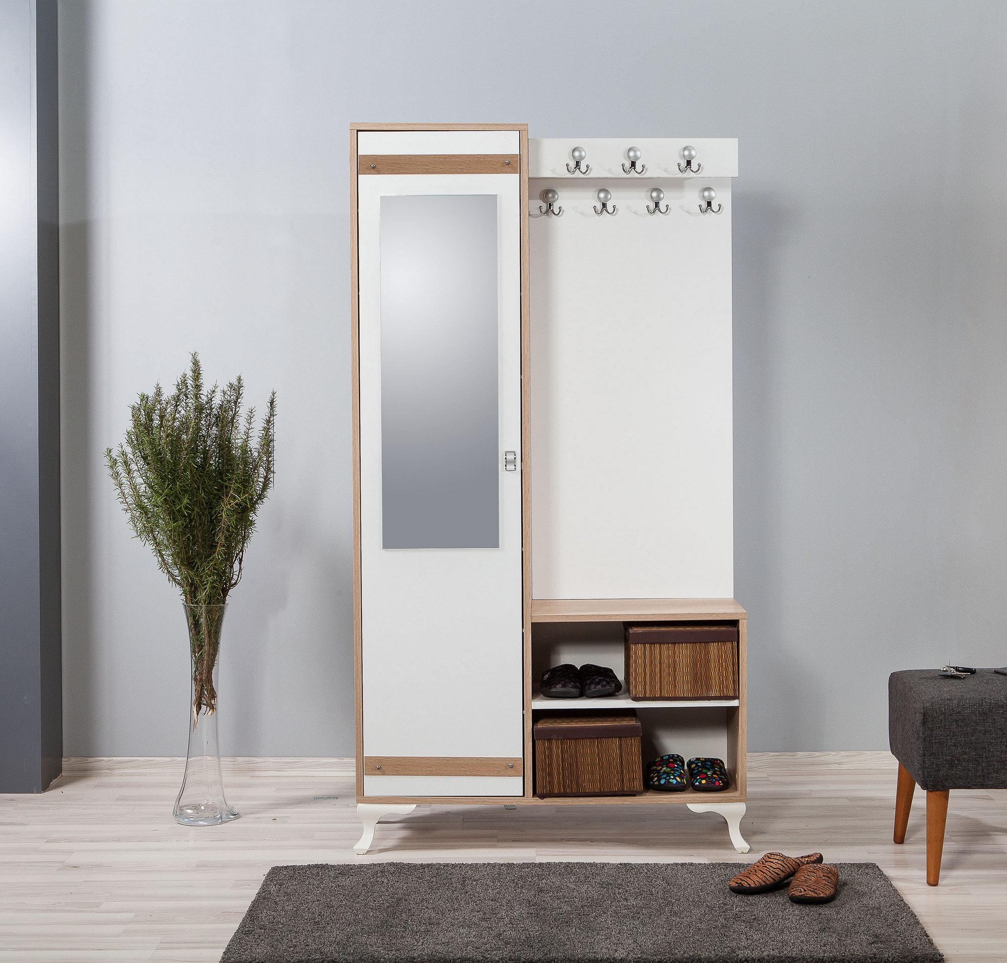 East Urban Home Springbrook Hall Tree with Shoe Storage | Wayfair