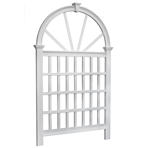 Charlton Home® Kerrimore Vinyl Arched Trellis & Reviews | Wayfair