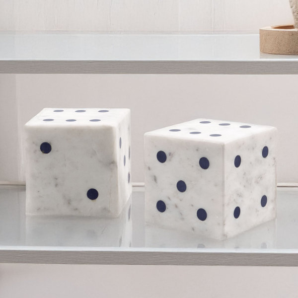 Mercer41 Dados Marmol Deco Marble Dice - Set Of 2 | Wayfair