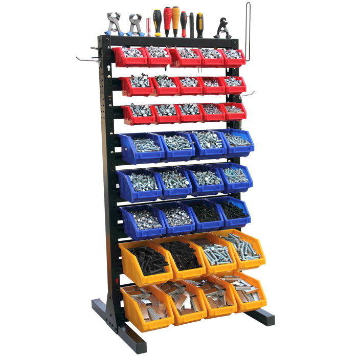 WFX Utility™ Knouse 25 W x 23 D x 48 H Garage Storage Bin Rack System ...