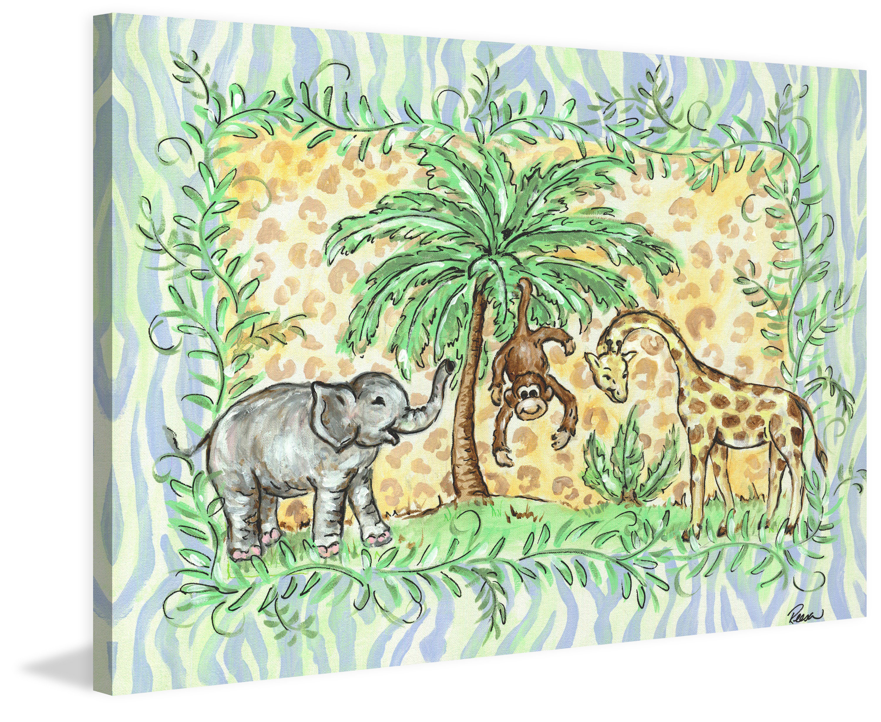 Marmont Hill "Jungle" by Reesa Qualia Painting Print on Wrapped Canvas ...