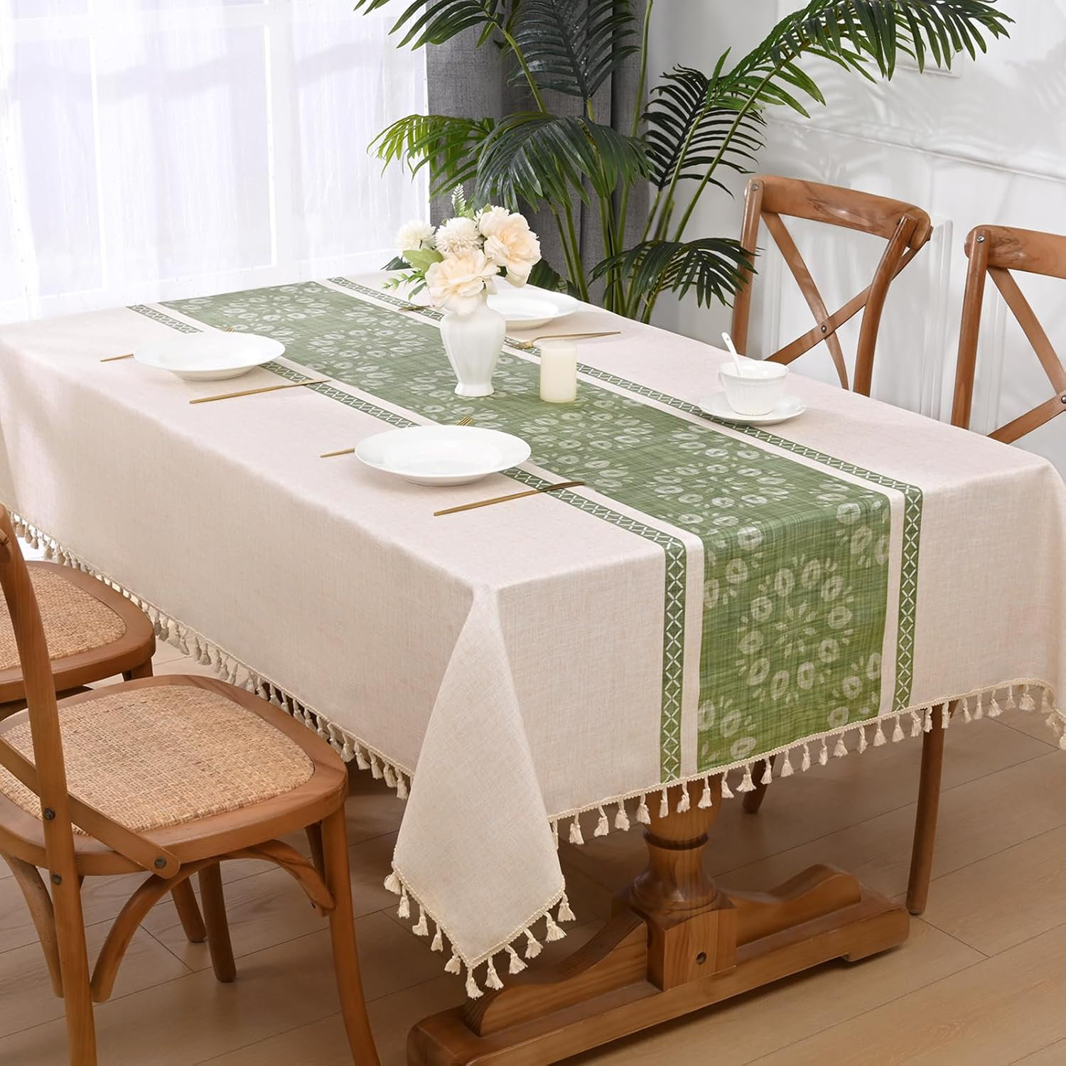 Bungalow Rose Vintage Floral Rectangle Tablecloth | Wayfair