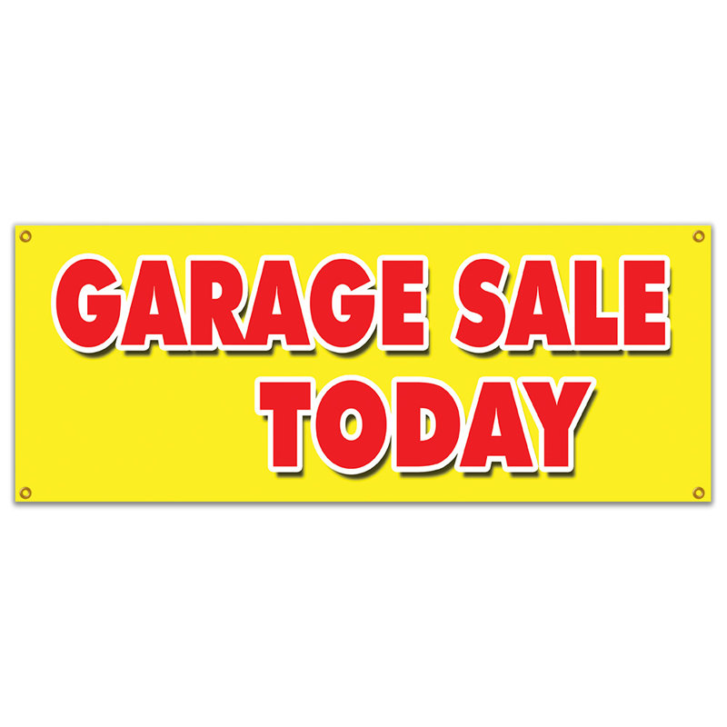 SignMission GARAGE SALE TODAY BANNER SIGN Household Tools Furniture ...