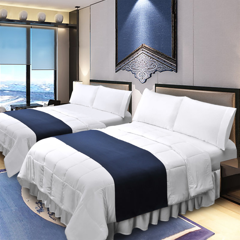 South Point Hospitality Textured Poly Slub Bed Runner & Reviews | Wayfair