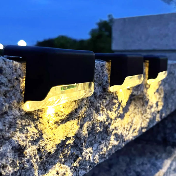 More Change Black Solar Powered Integrated Led Deck Light Kit Fence ...