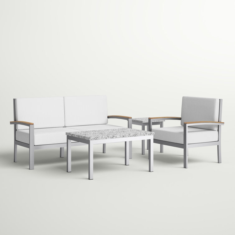 Sol 72 Outdoor™ Mckinnon 4 Piece Seating Group | Wayfair
