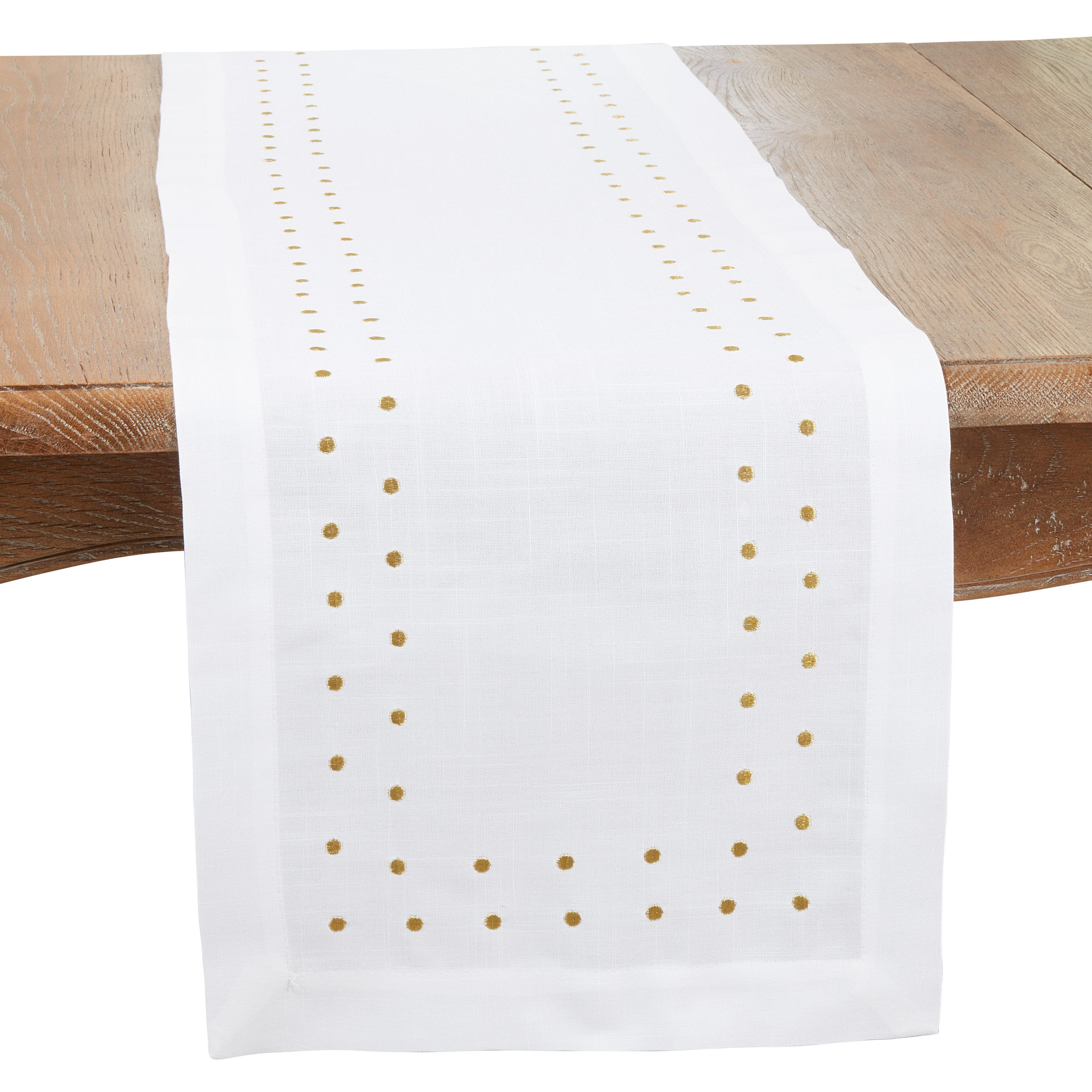 Saro Cheerful Polka Dot Table Runner | Wayfair
