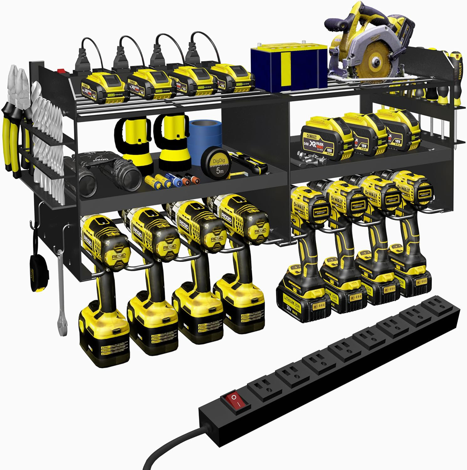 GO APPLIANCE CENTRAL, LLC Power Tool Organizer With Charging Station ...