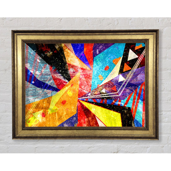 Bright Star Triangles Of Life Pattern - Single Picture Frame Print ...