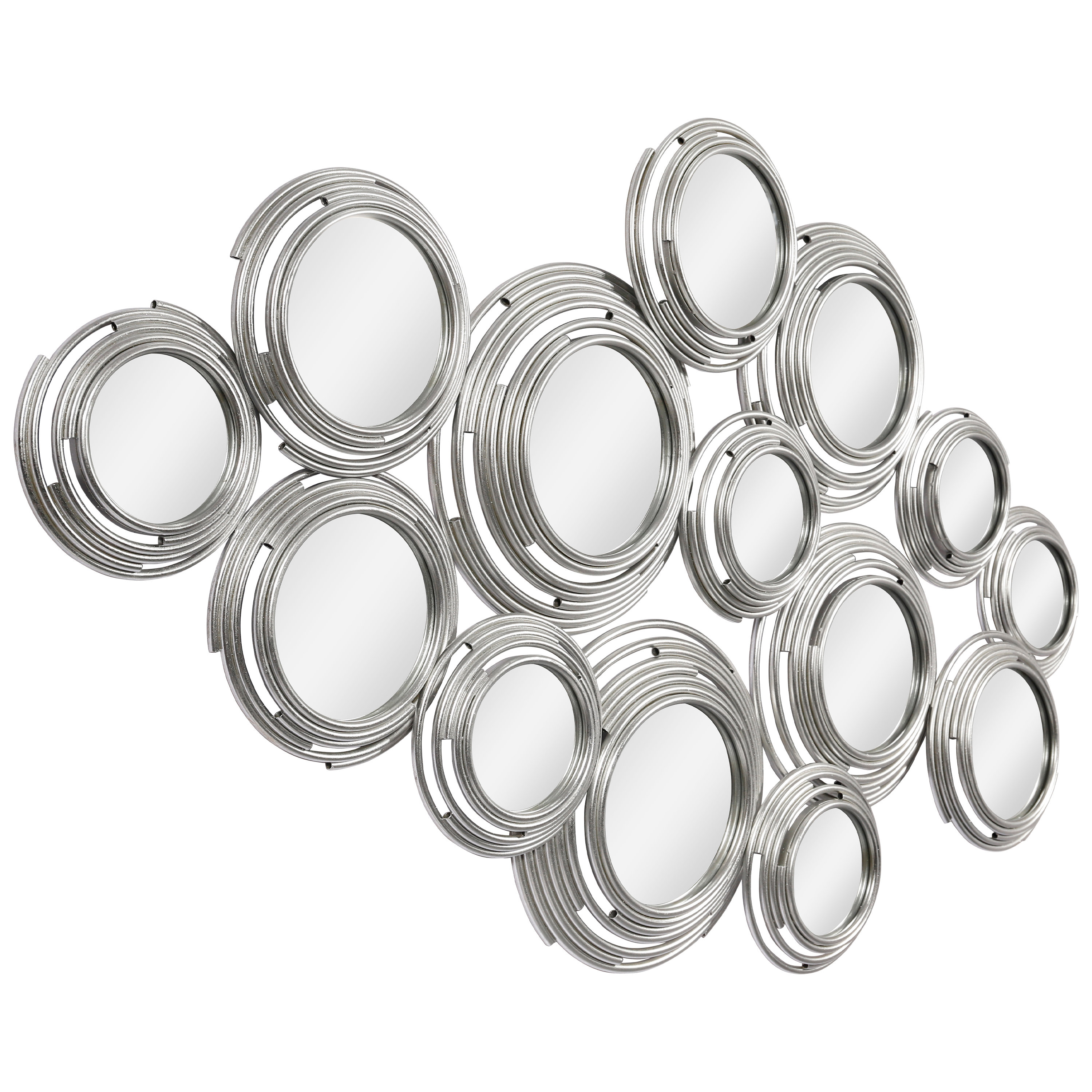 Empire Art Direct "Circles of Reflection"Circle Array Mirrors in Metal ...