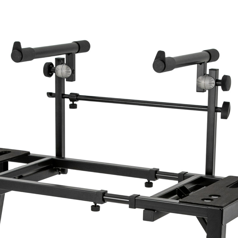 DENFER Heavy Duty Adjustable 2-Tier Keyboard Stand DJ Workstation | Wayfair