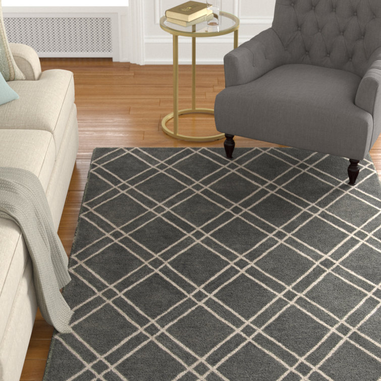 Charlton Home® Milroy Hand Tufted Wool Geometric Rug & Reviews | Wayfair
