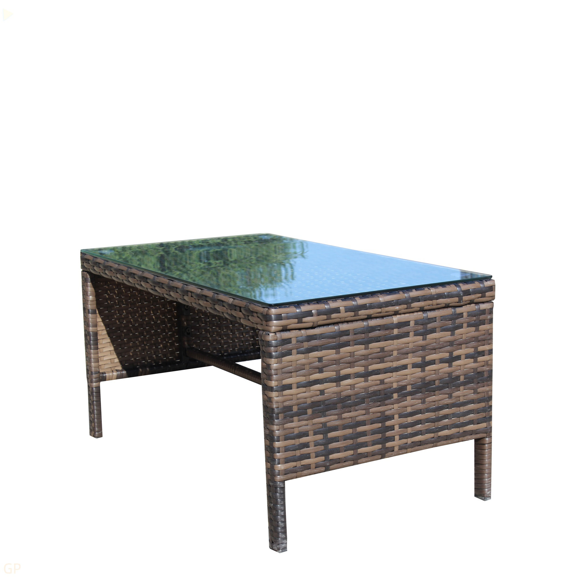 Hokku Designs Outdoor Patio Furniture 1 Coffee Table With Clear ...