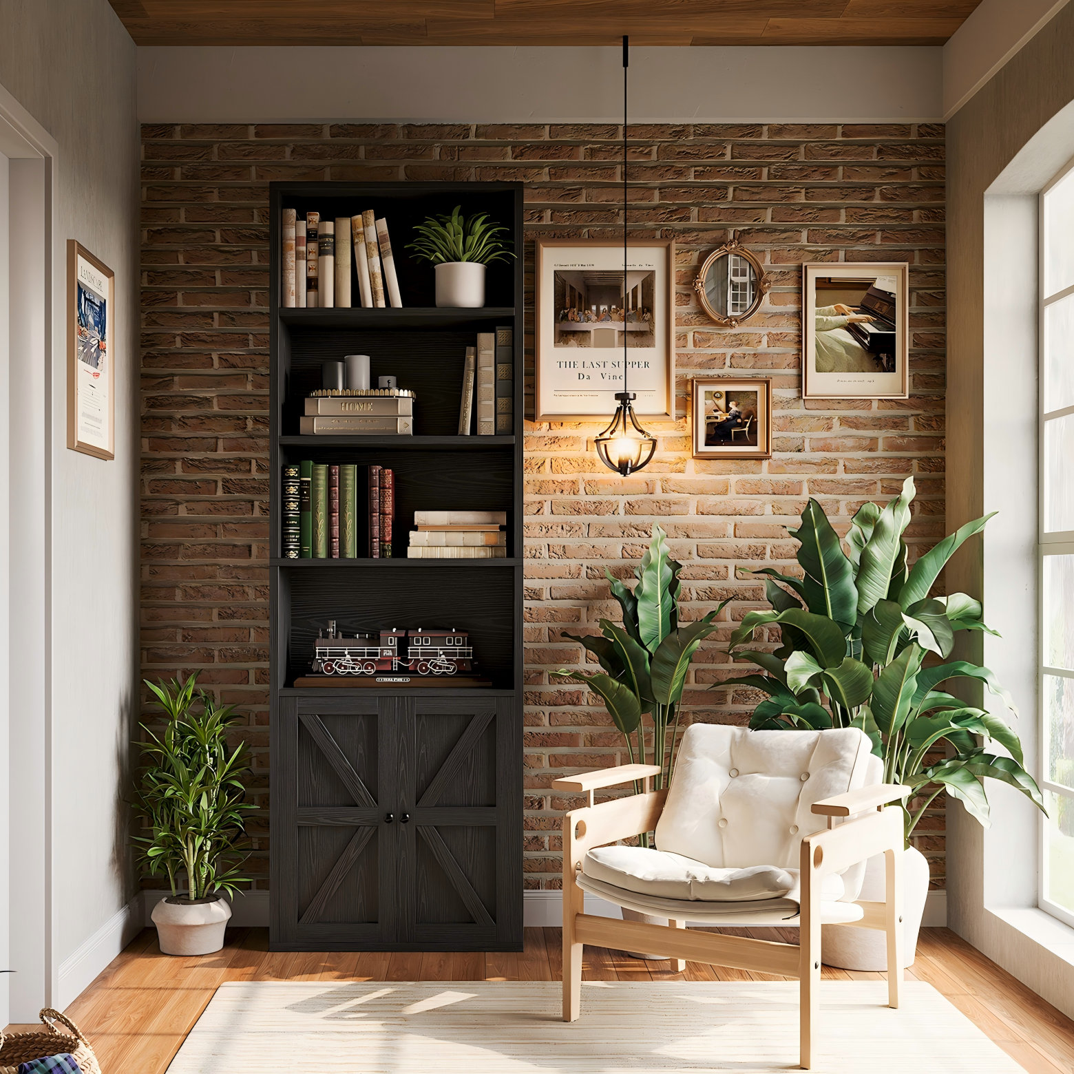 Gracie Oaks 71.2"Hx21.7"W Bookshelves And Bookcases With Doors, 6 Tier ...