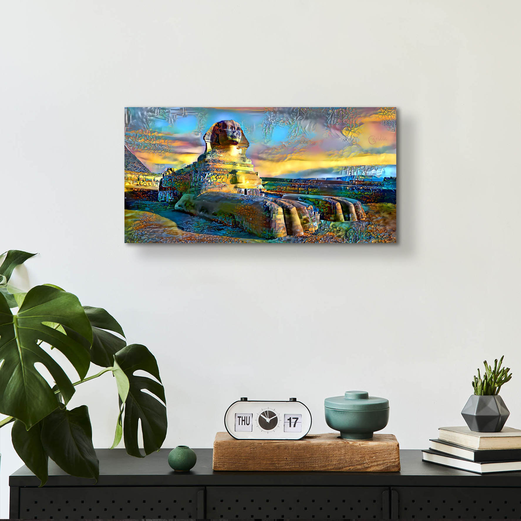 Union Rustic 'Egypt Giza Sphinx At Sunset' by Pedro Gavidia Acrylic ...