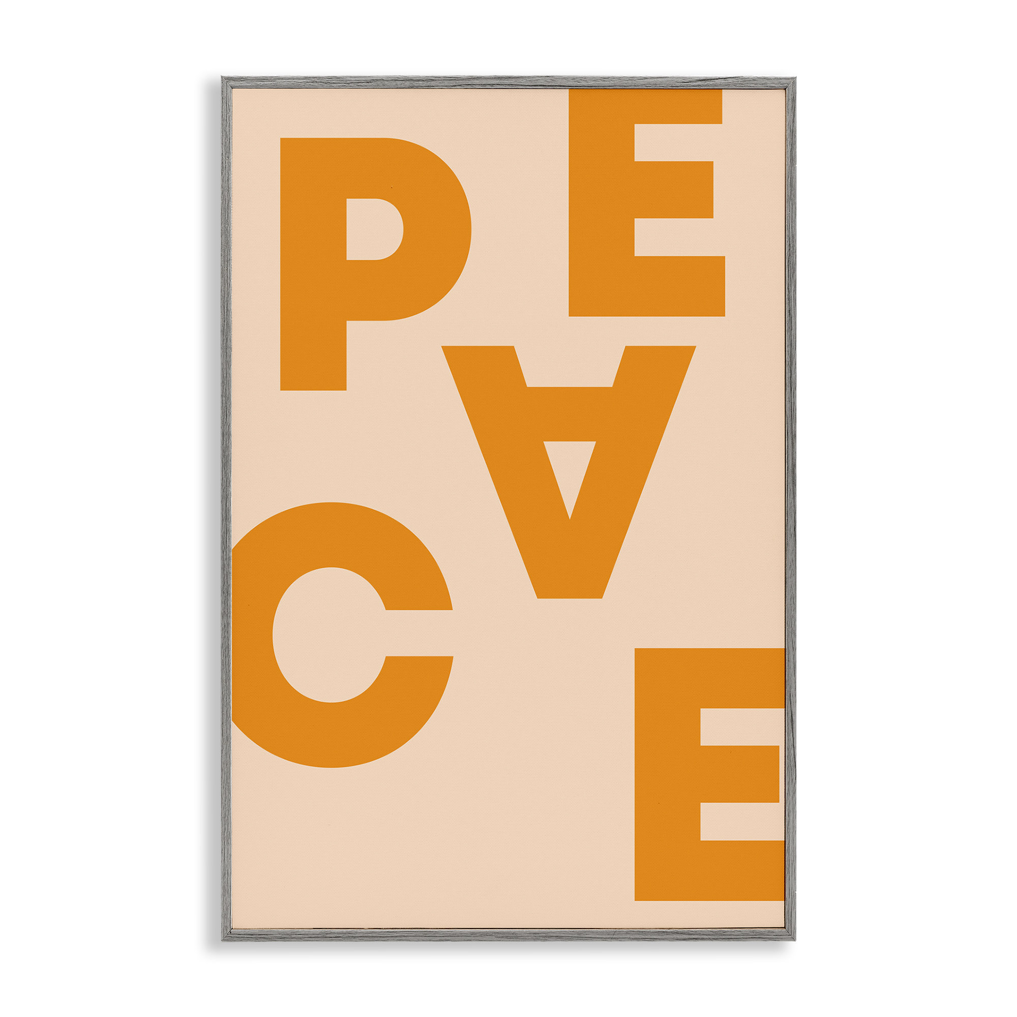 George Oliver Peace Orange Typography Giclee Art by Incado | Wayfair