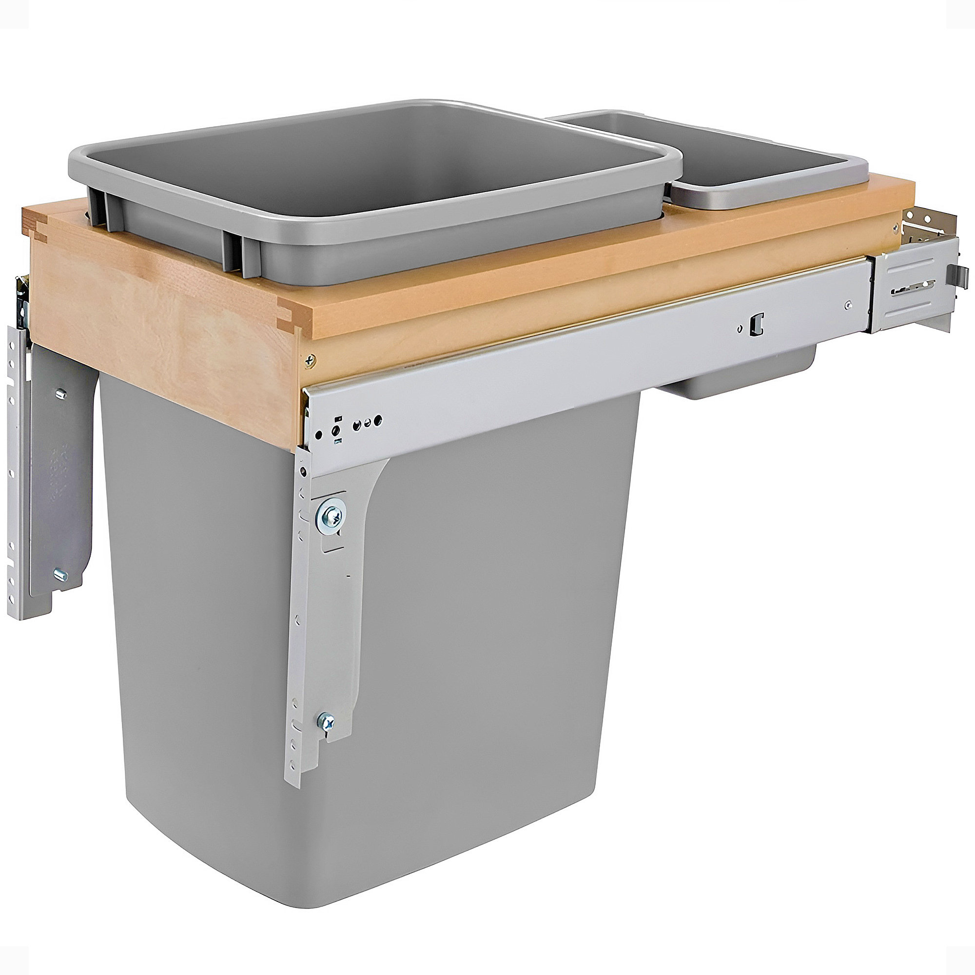 Rev-A-Shelf Pull Out Top Mount Trash Can w/Soft-Close & Reviews | Wayfair