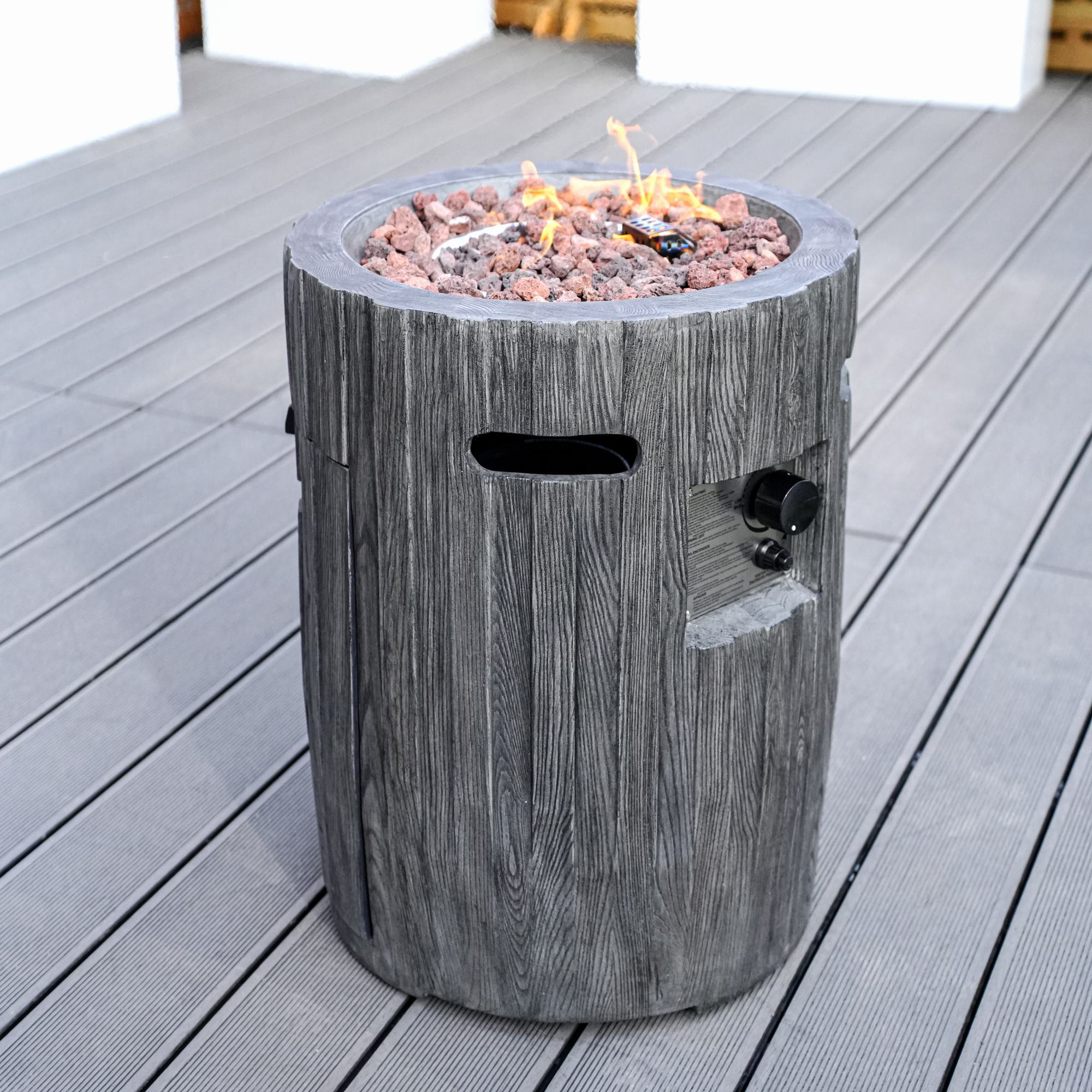 Millwood Pines Cowden 26.8'' H x 19.69'' W Magnesium Oxide Propane Outdoor Fire Pit | Wayfair