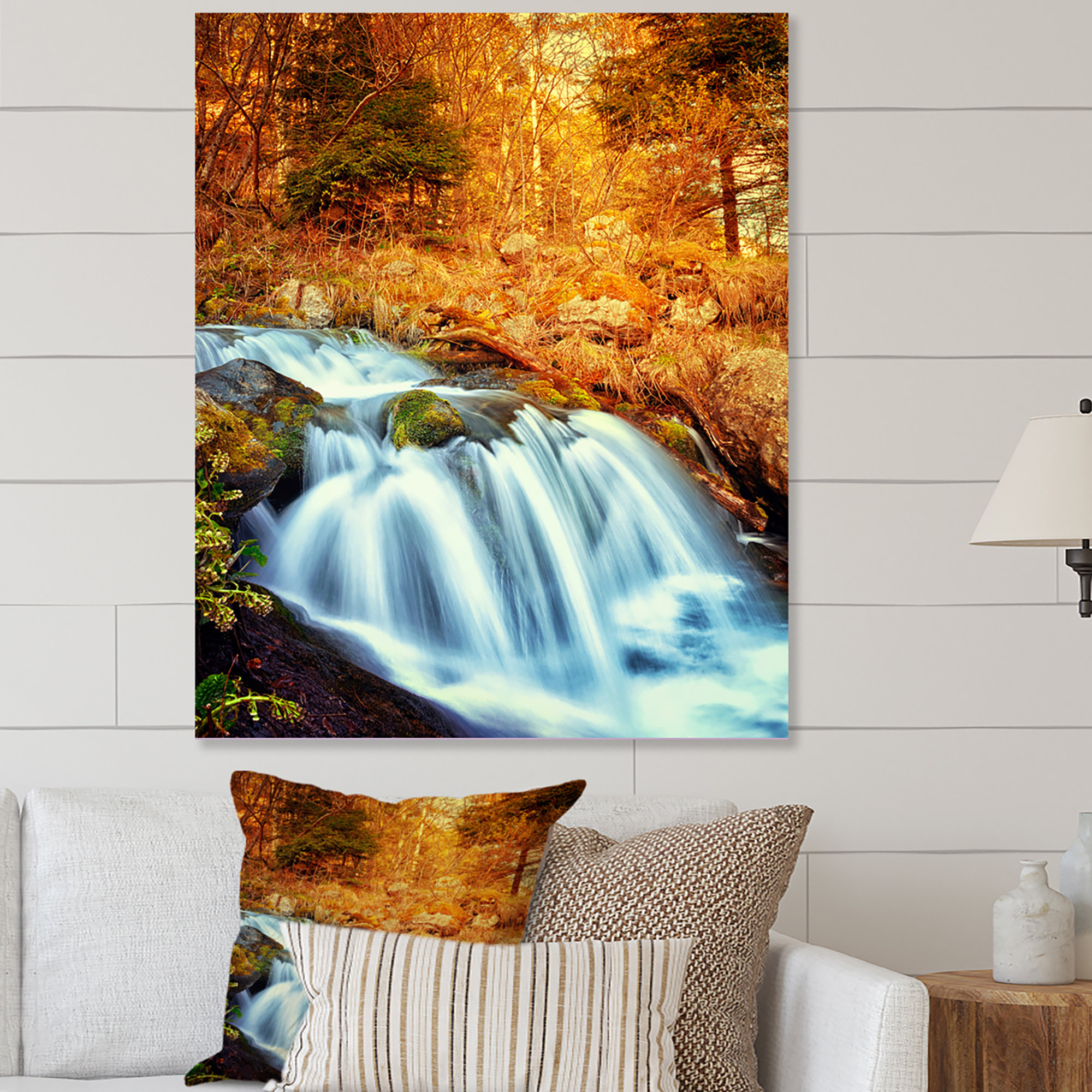 Millwood Pines Beautiful Autumn Forest Waterfall VII - Traditional ...