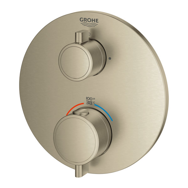 GROHE Grohtherm Dual-Function 2-Handle Shower Thermostatic Valve Trim ...