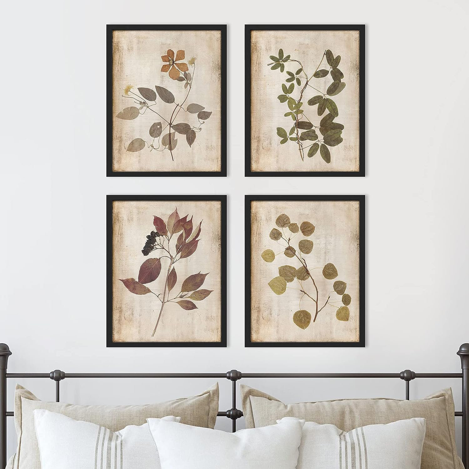 IDEA4WALL Vibrant Wildflower IDEA4WALL Framed Autumn Grunge Forest ...