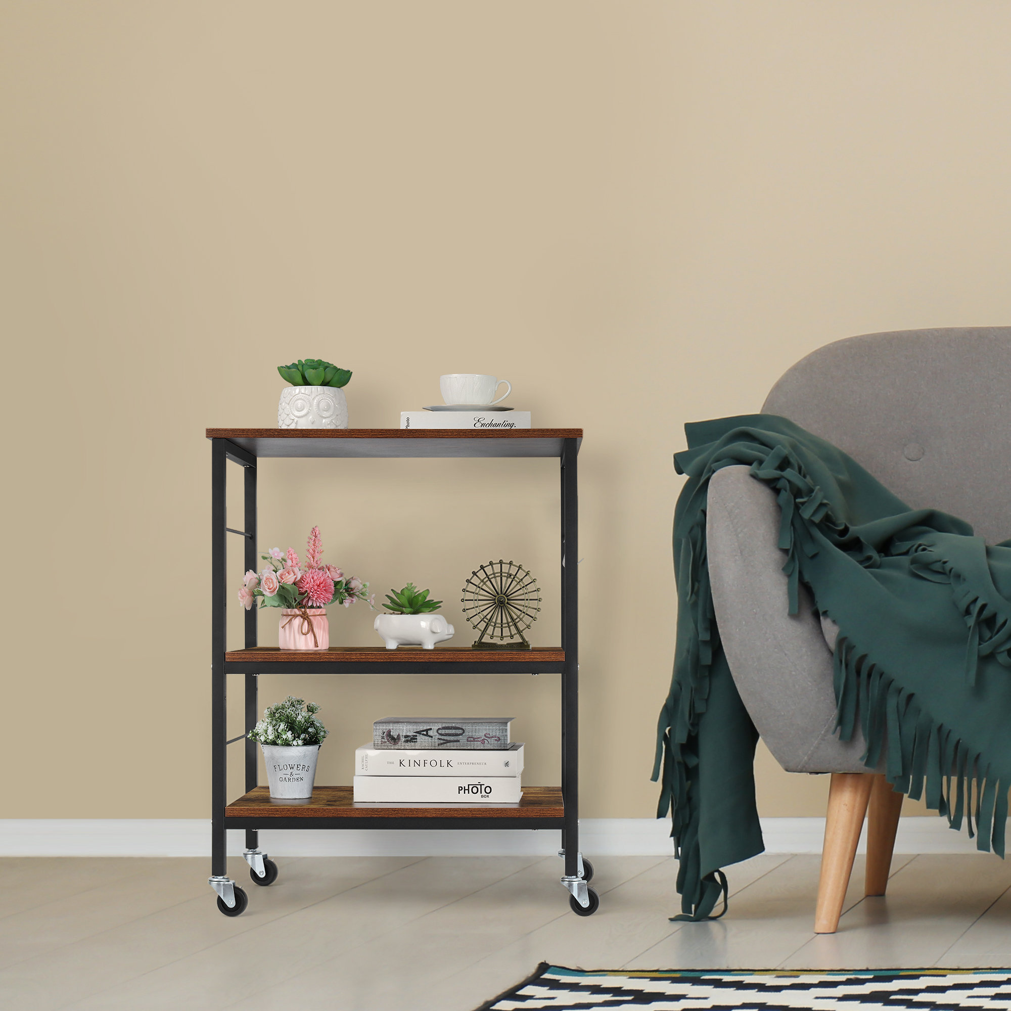 17 Stories 18'' Stainless Steel Standard Baker's Rack with Microwave ...