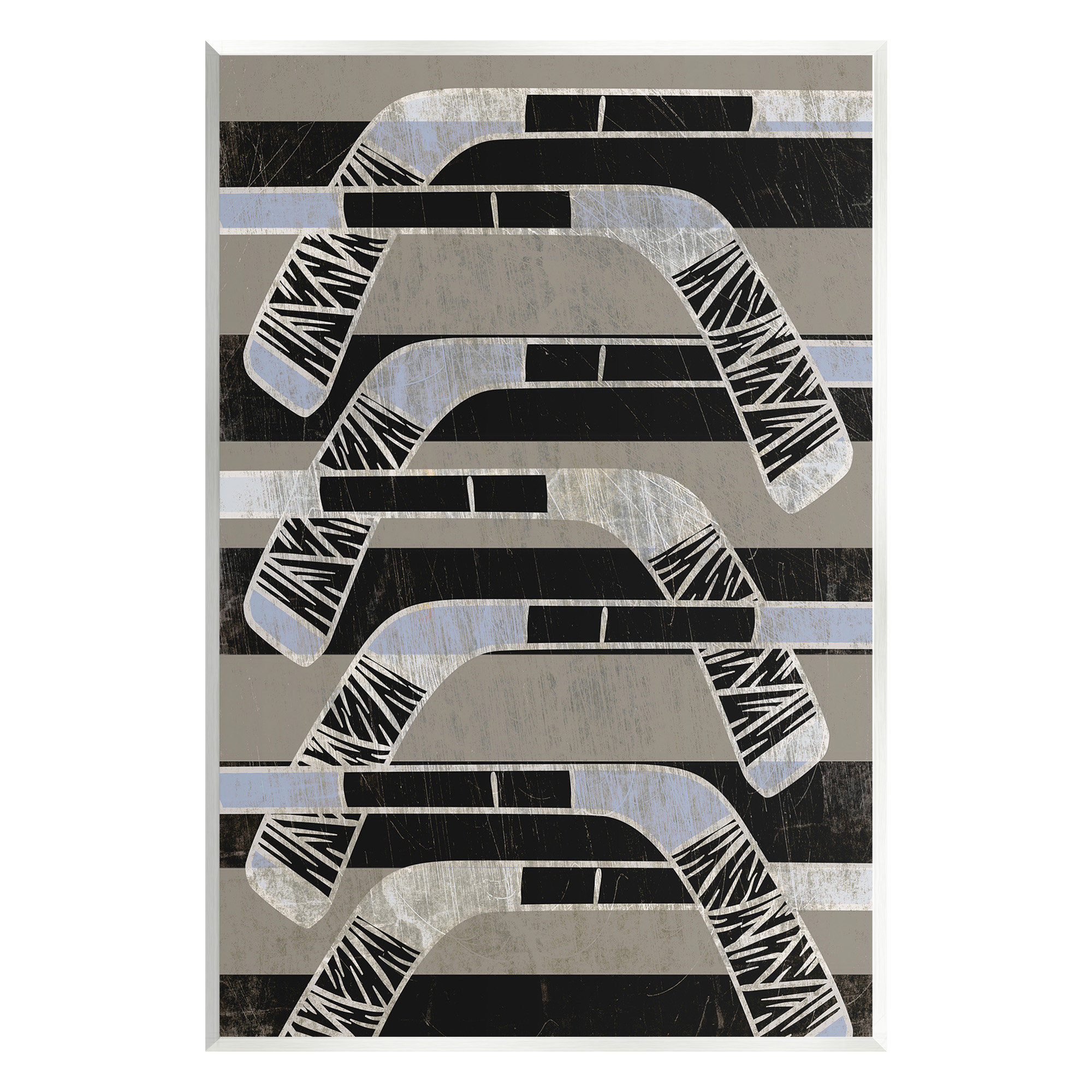 Ebern Designs Modern Hockey Sticks Wall Plaque Art by Lil' Rue ...