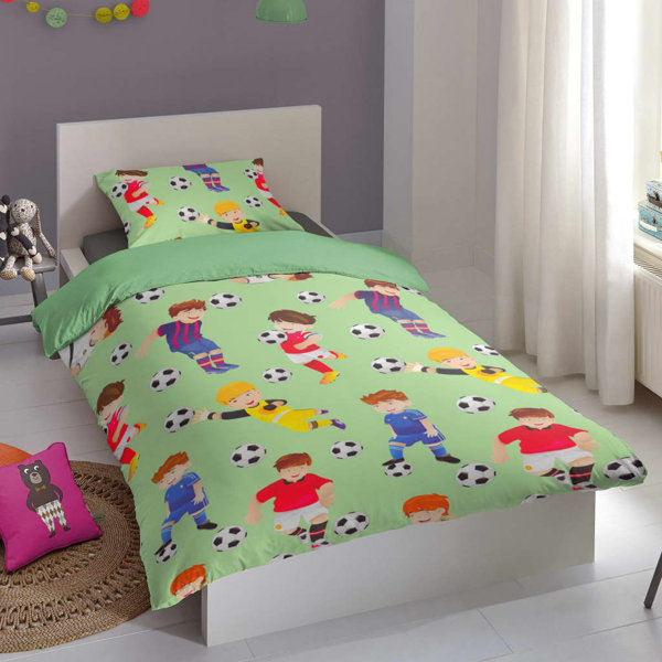 East Urban Home Good Morning Kids Duvet Cover Go Green | Wayfair.co.uk