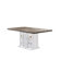 17 Stories Burchell Solid Wood Top Metal Base Dining Table | Wayfair
