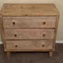 Loon Peak Fayola Rustic Farmhouse Three Drawer Dresser, Mid Century 3 ...
