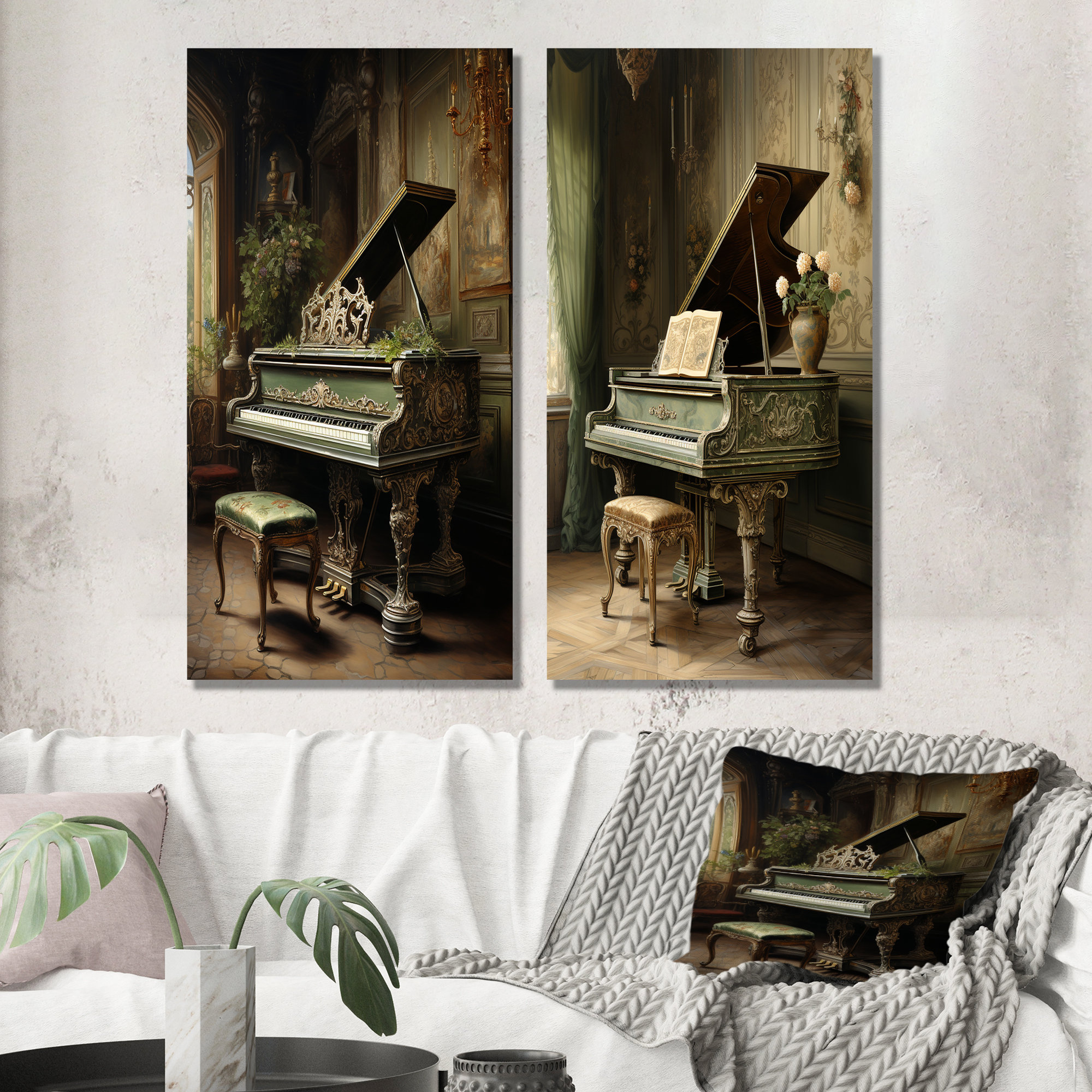 Winston Porter Piano Renaissance Resonance - Music Piano Canvas Wall ...