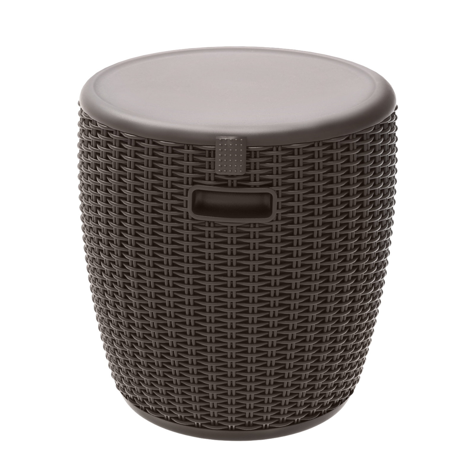 SHAREWIN 9.5 Gallon Outdoor Ice Cooler Side Table, Rattan Pattern Round ...