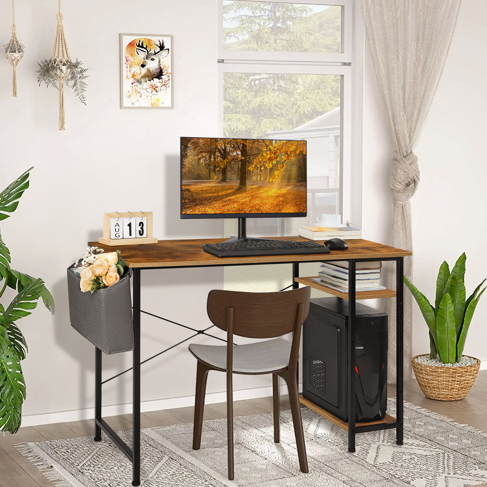 17 Stories Malika 43.3'' W Rectangle Computer Desk & Reviews | Wayfair