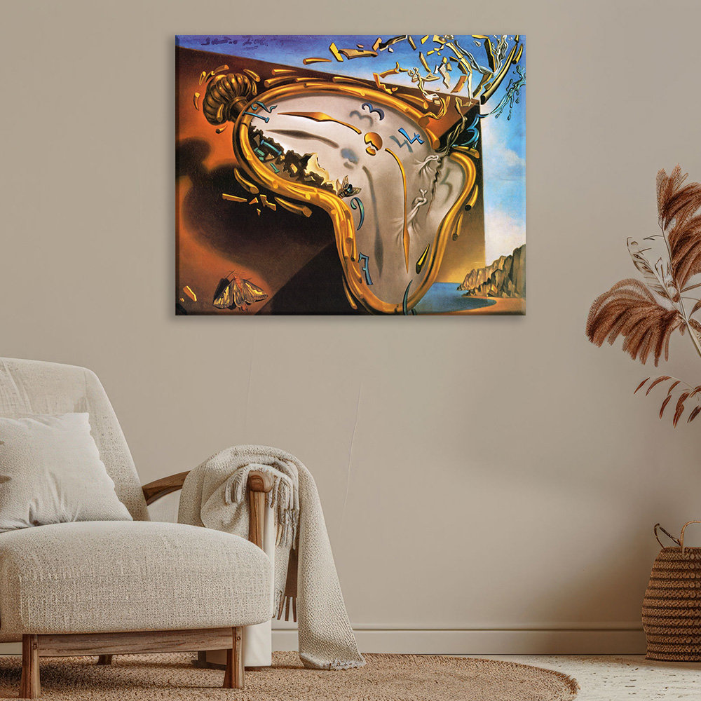 Lark Manor™ Clock Explosion by Salvador Dali Gallery Wrapped Canvas ...